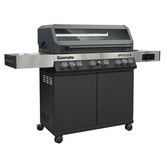 Gasmate Apollo 6B Black Hooded Gas BBQ - Including Cover – The BBQ King