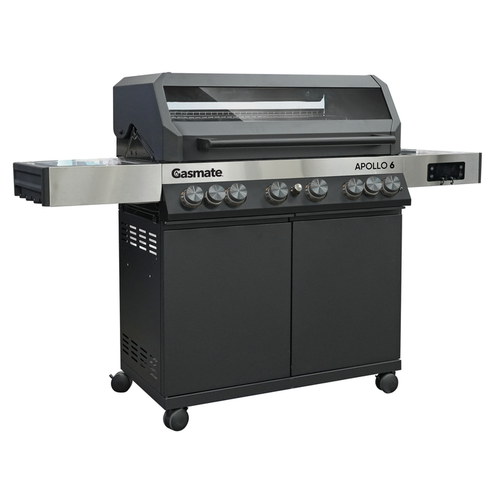 Gasmate Apollo 6B Black Hooded Gas BBQ - Including Cover – The BBQ King